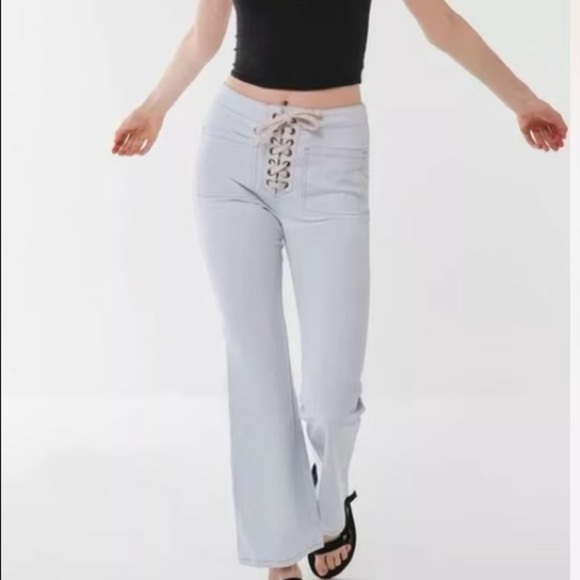 Urban Outfitters | Jeans | Urban Outfitters High Rise Lace Up Flare ...